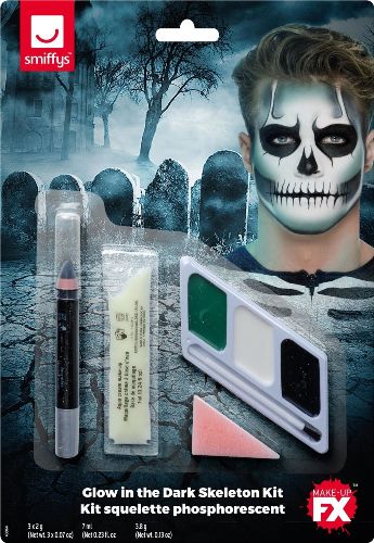 Glow In The Dark Skeleton Make Up Kit Novelties Parties Direct Ltd